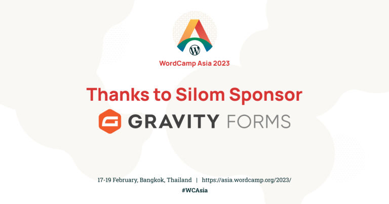 Thanks To Silom Sponsor Gravity Forms Wordcamp Asia 2023