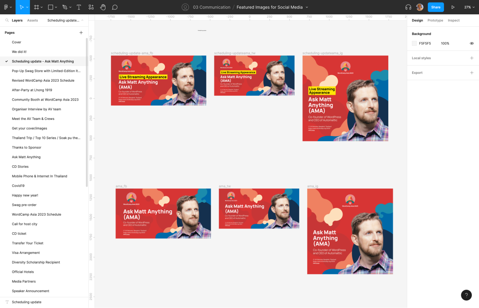 Looking back on the creatives by the Design Team – WordCamp Asia 2023