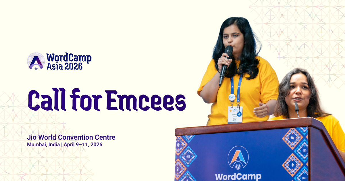 Be the Voice of WordCamp Asia 2026: Join as an Emcee – WordCamp Asia 2026